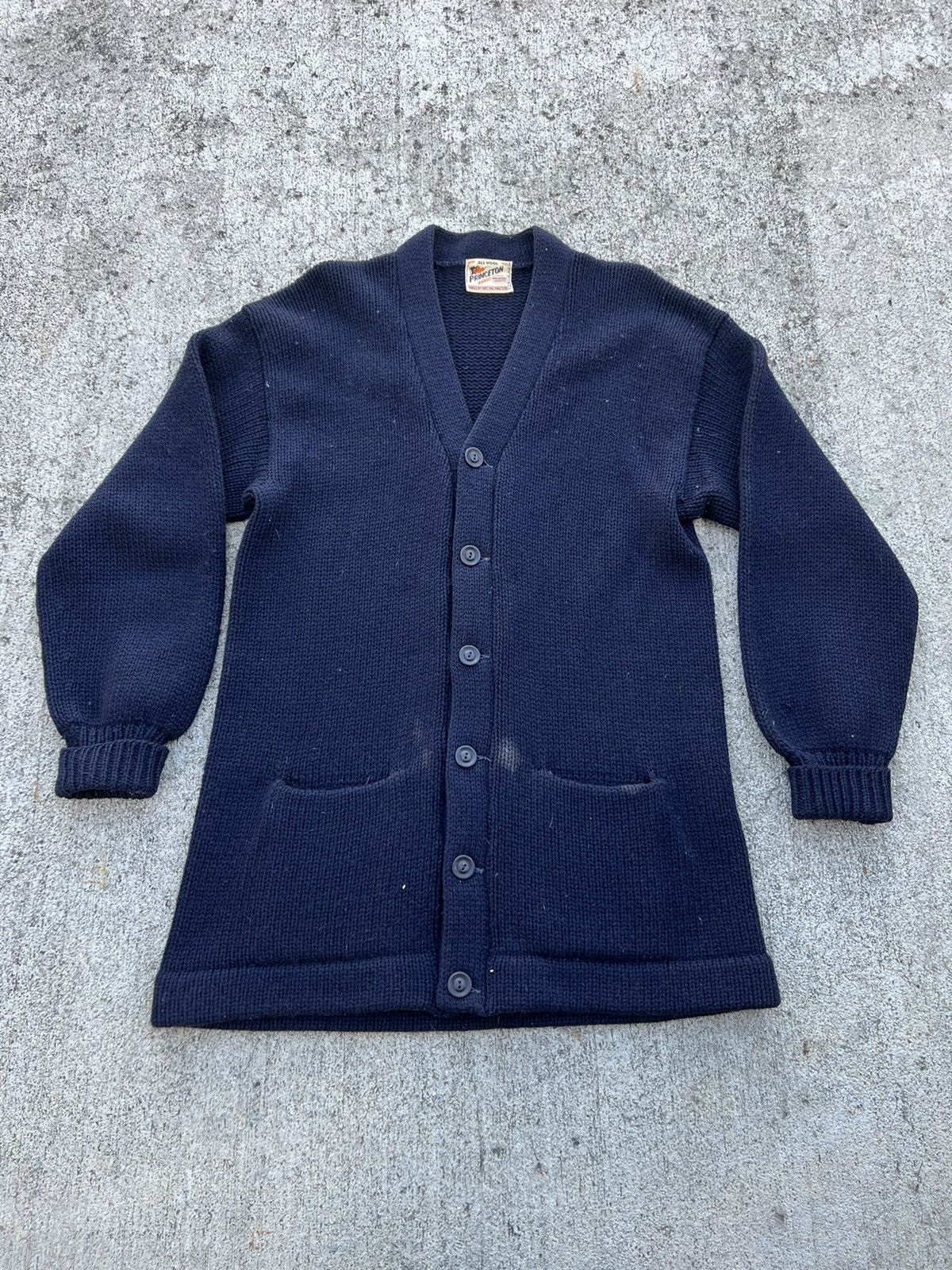 Vintage Vintage 50’s Princeton Award Wool Stained Cardigan Sweater ...