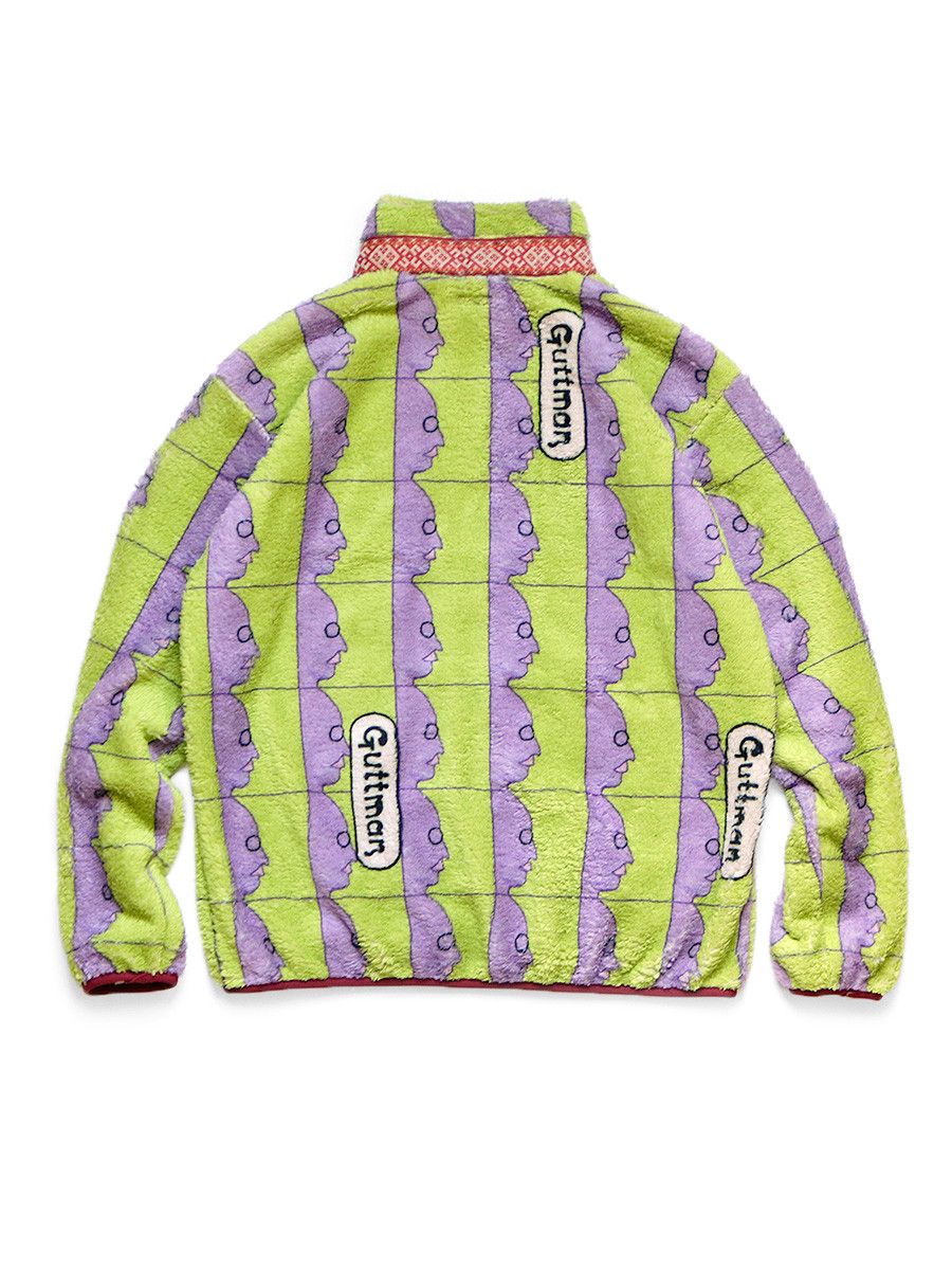 Kapital KAPITAL bamboo Guttman Pattern fleece zip up blouson green ...
