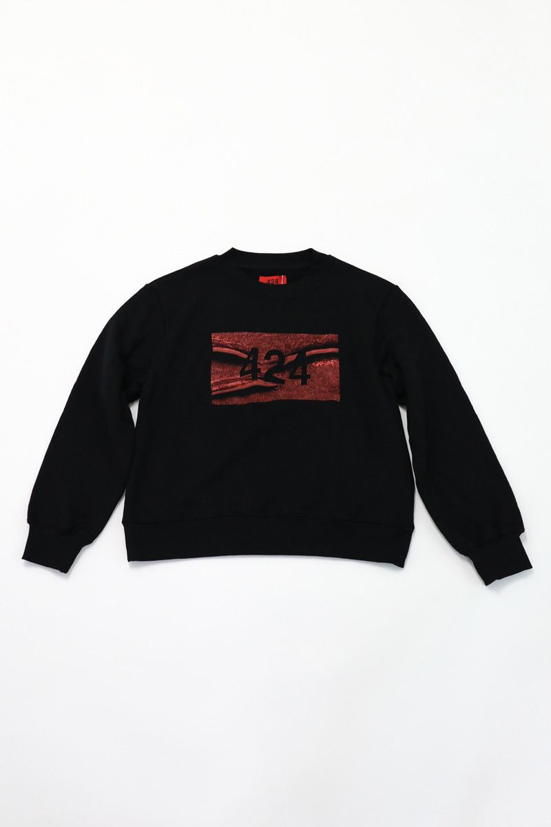 424 Black Logo Sweatshirt | Grailed