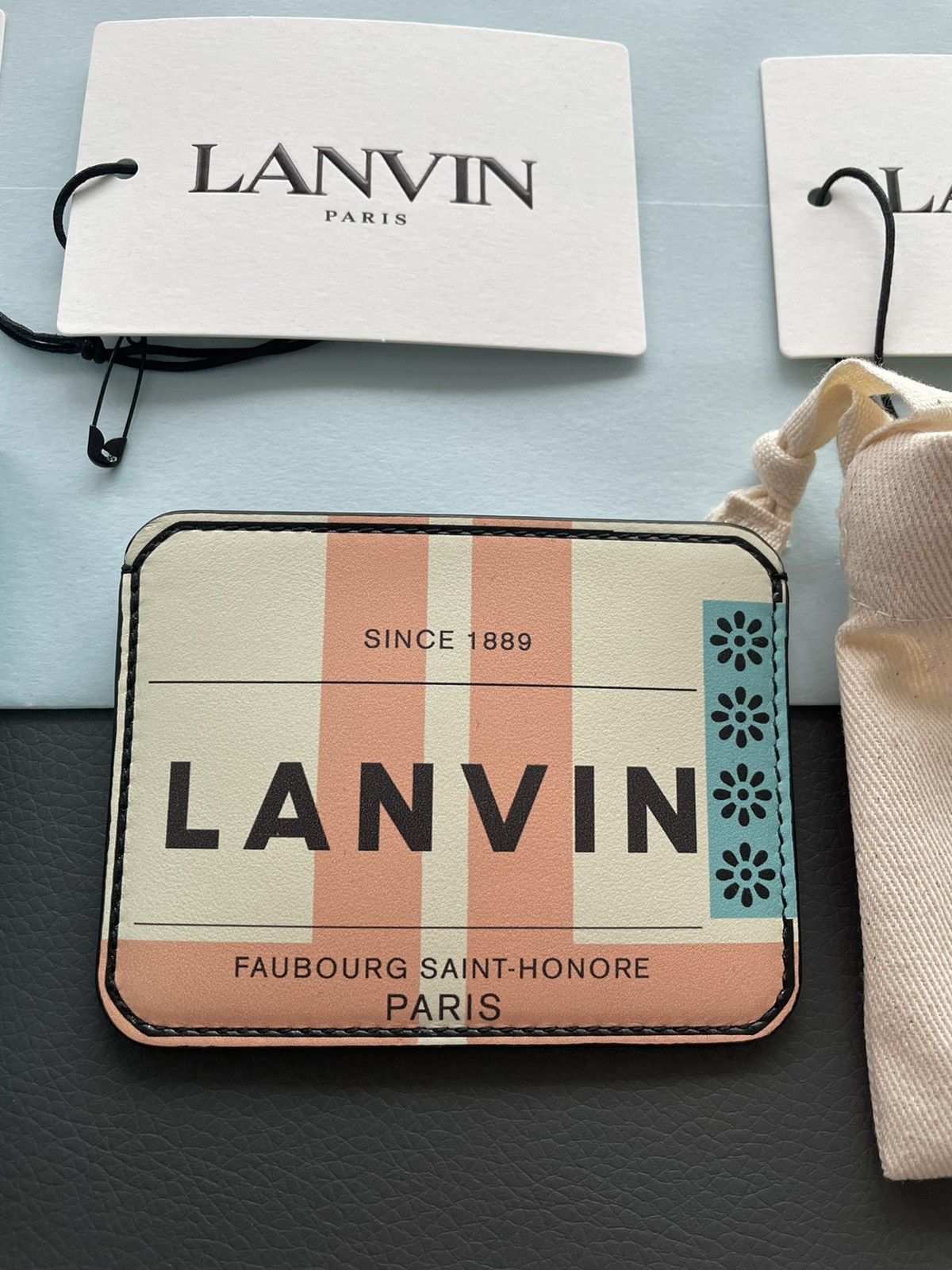 Lanvin RARE Runway Brand NEW Iconic Lanvin Logo Leather Cardholder ...