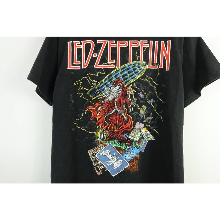 Vintage Vintage 90s Led Zeppelin Wizard ZOSO Tee | Grailed