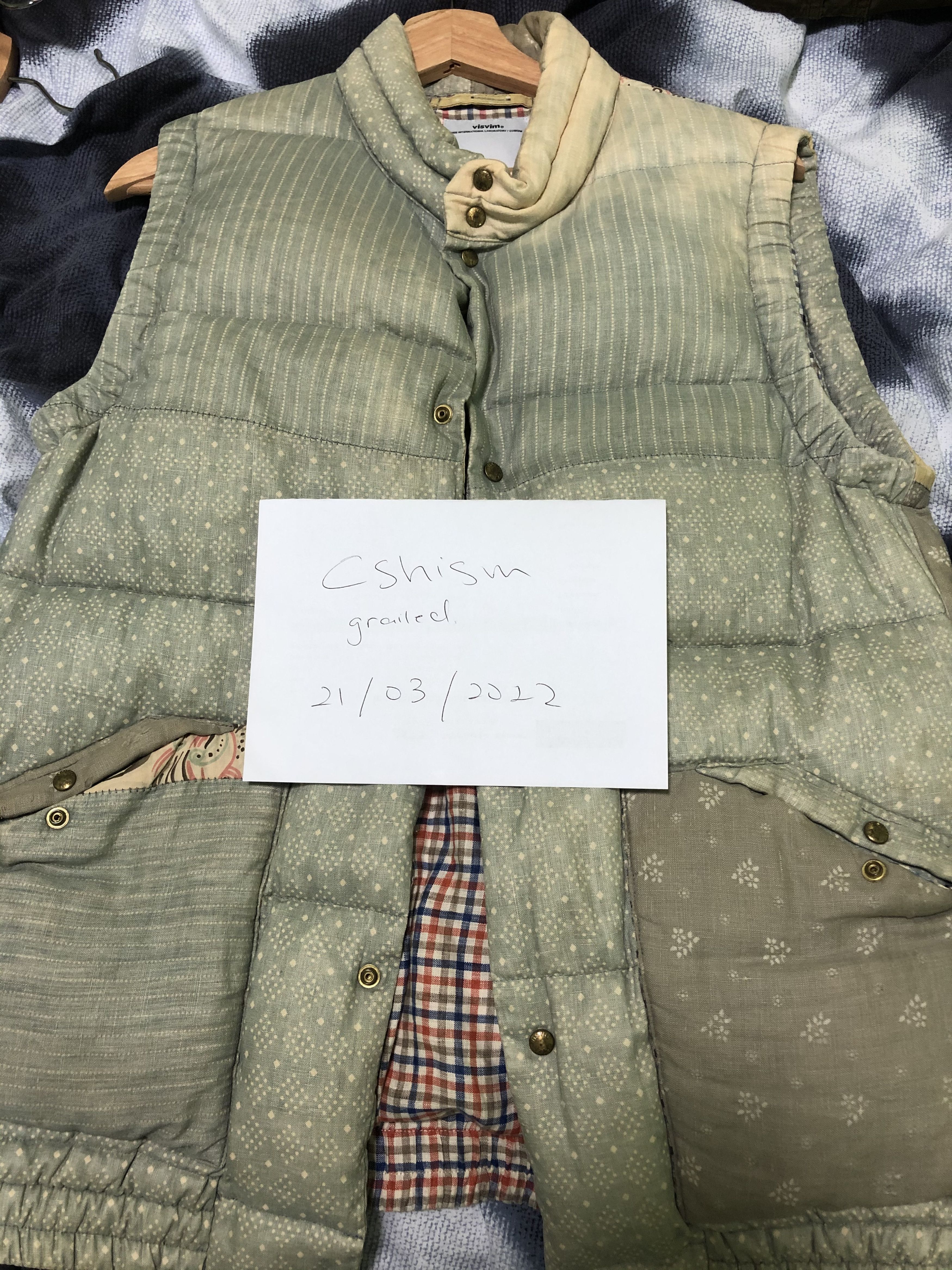 Visvim insulator patchwork down vest | Grailed