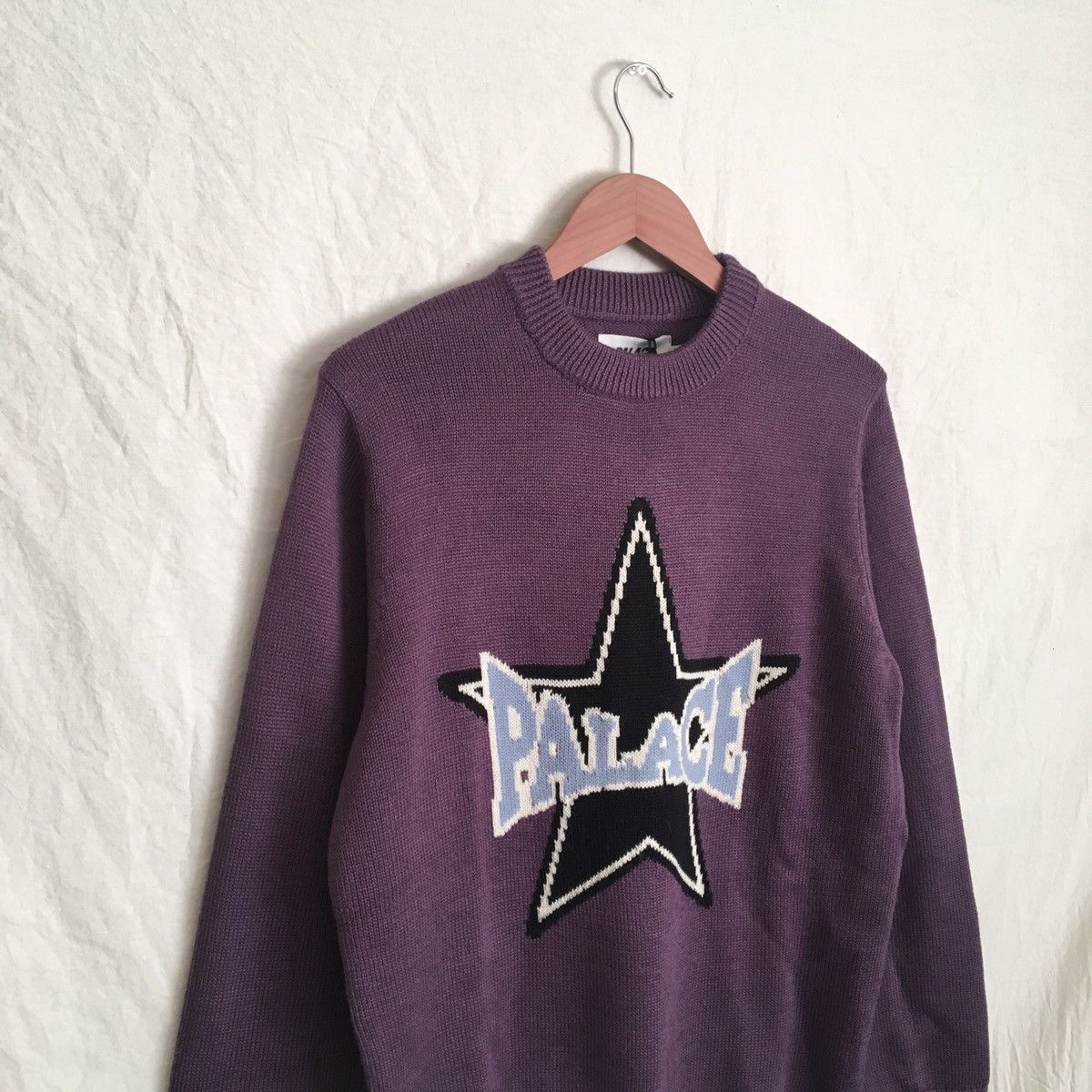 Palace Palace Star Knit Sweater Purple | Grailed