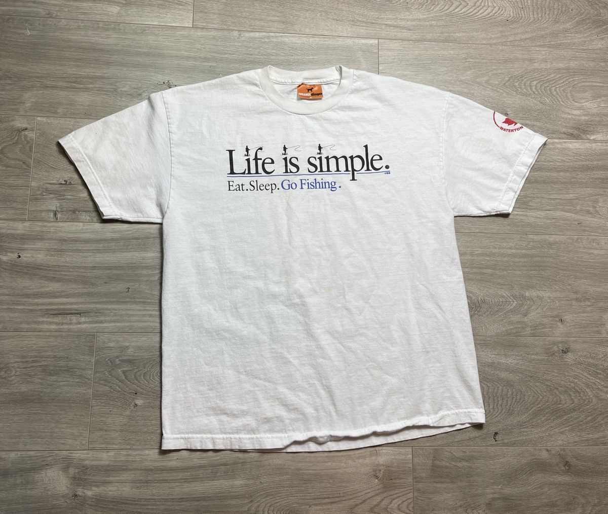 Vintage Vintage 90s Life is simple Eat Sleep Go Fishing | Grailed