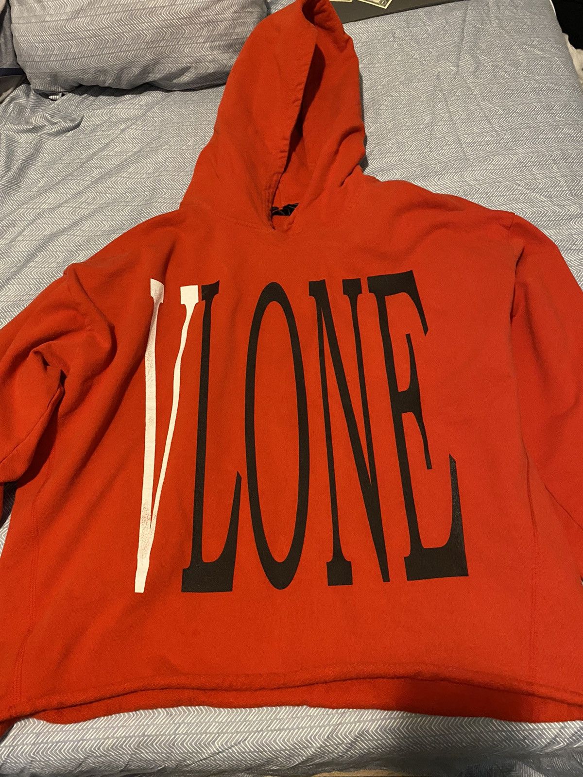 Vlone Red vlone hoodie | Grailed