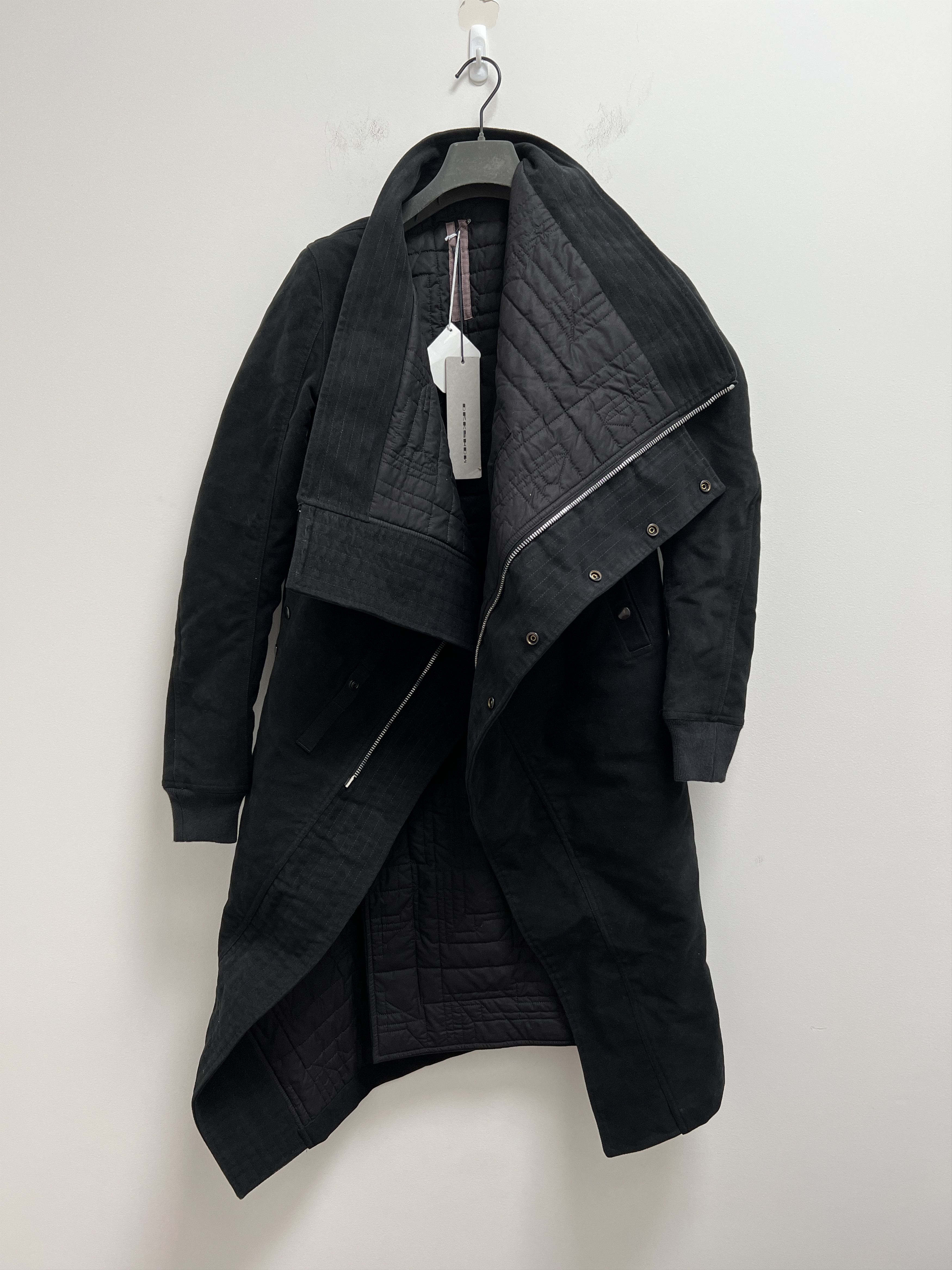 Rick Owens Drkshdw exploder long black jacket coat | Grailed