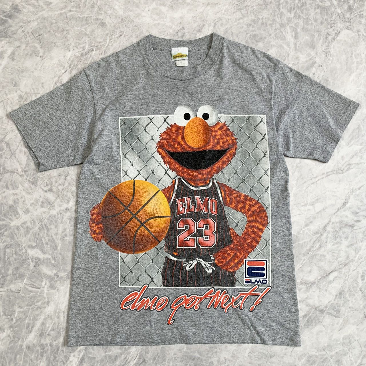 Vintage VTG ELMO GOT NEXT Sesame Street BASKETBALL FILA T-SHIRT | Grailed