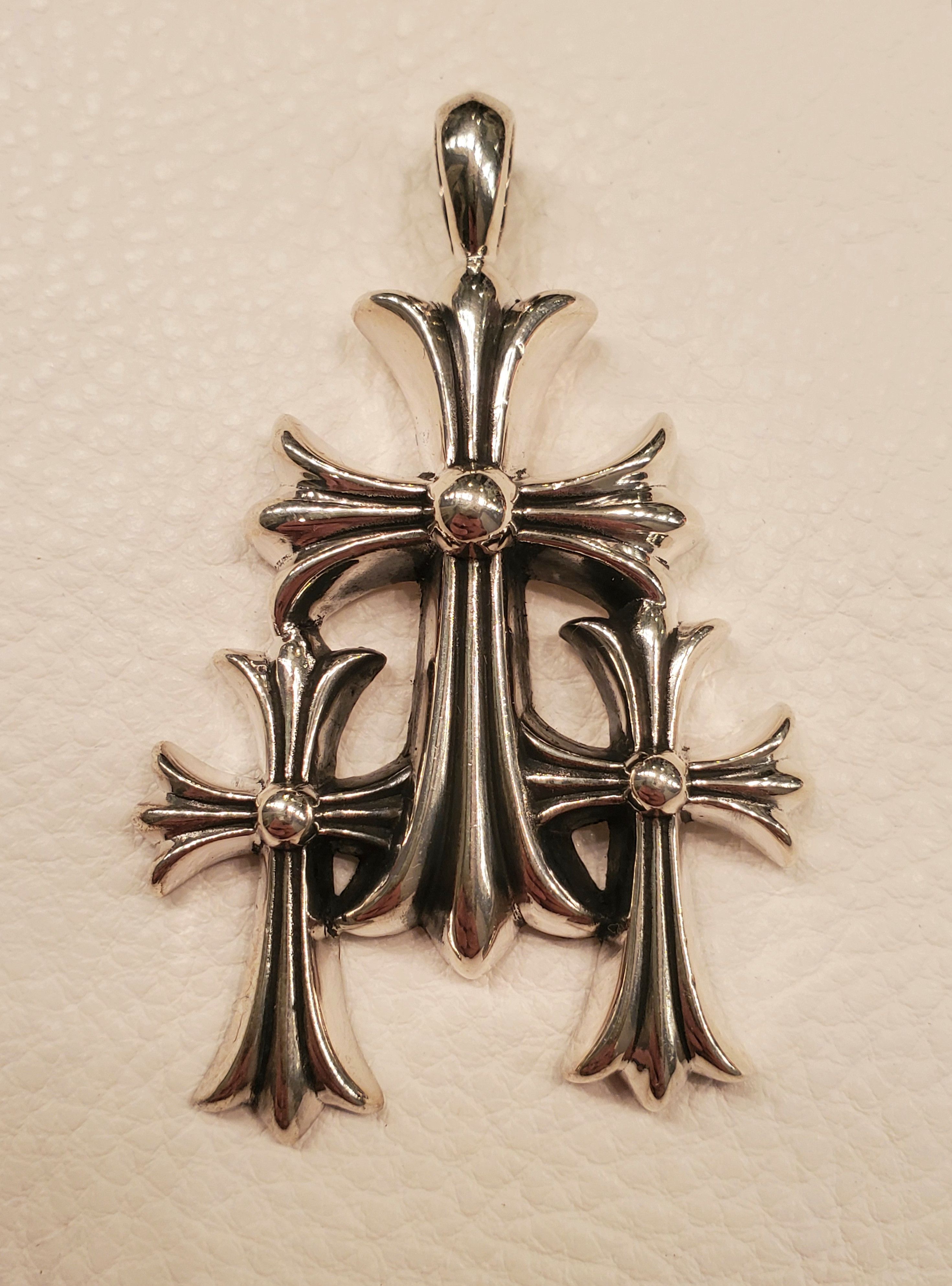 Chrome Hearts Chrome Hearts Triple / Trinity Gothic Cross Pendant | Grailed