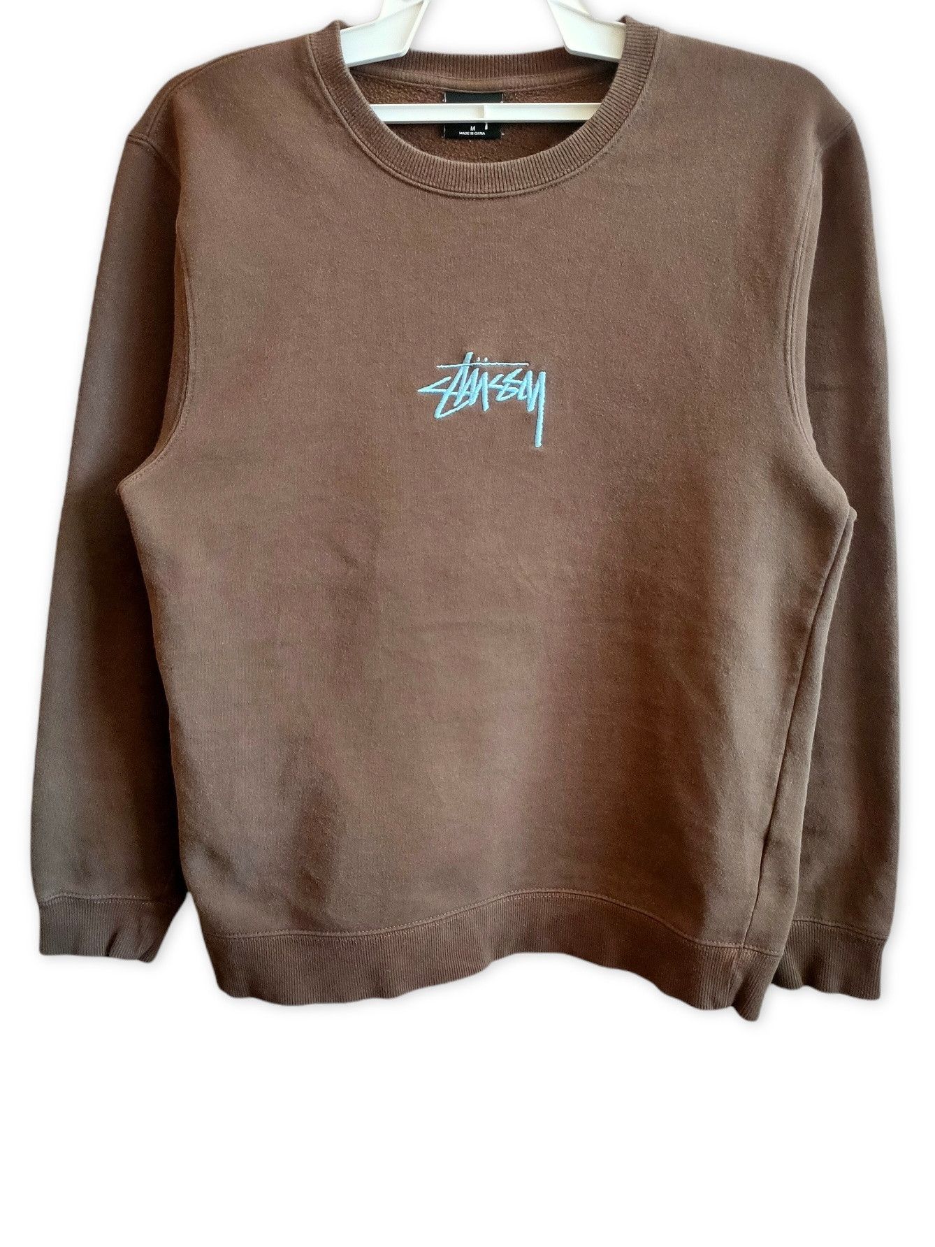 Streetwear × Stussy Stussy Center Embroidered Logo Sweatshirt #22032101 ...