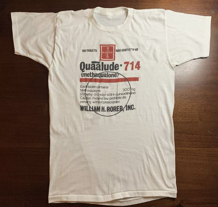 Vintage Vintage Quaalude T Shirt Drug Pharmaceutical 70s 80s Rare | Grailed