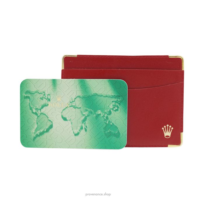 Rolex 🔴 Rolex Card Holder Wallet - Red Leather | Grailed