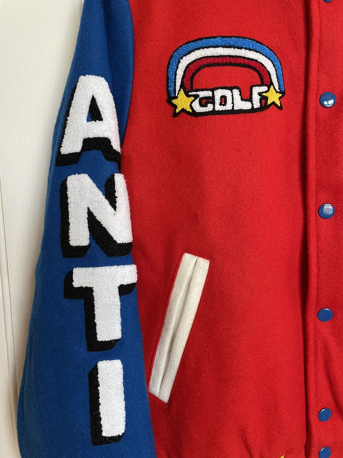 Golf Wang × Tyler The Creator Golf Wang Anti Golf Varsity Jacket ...