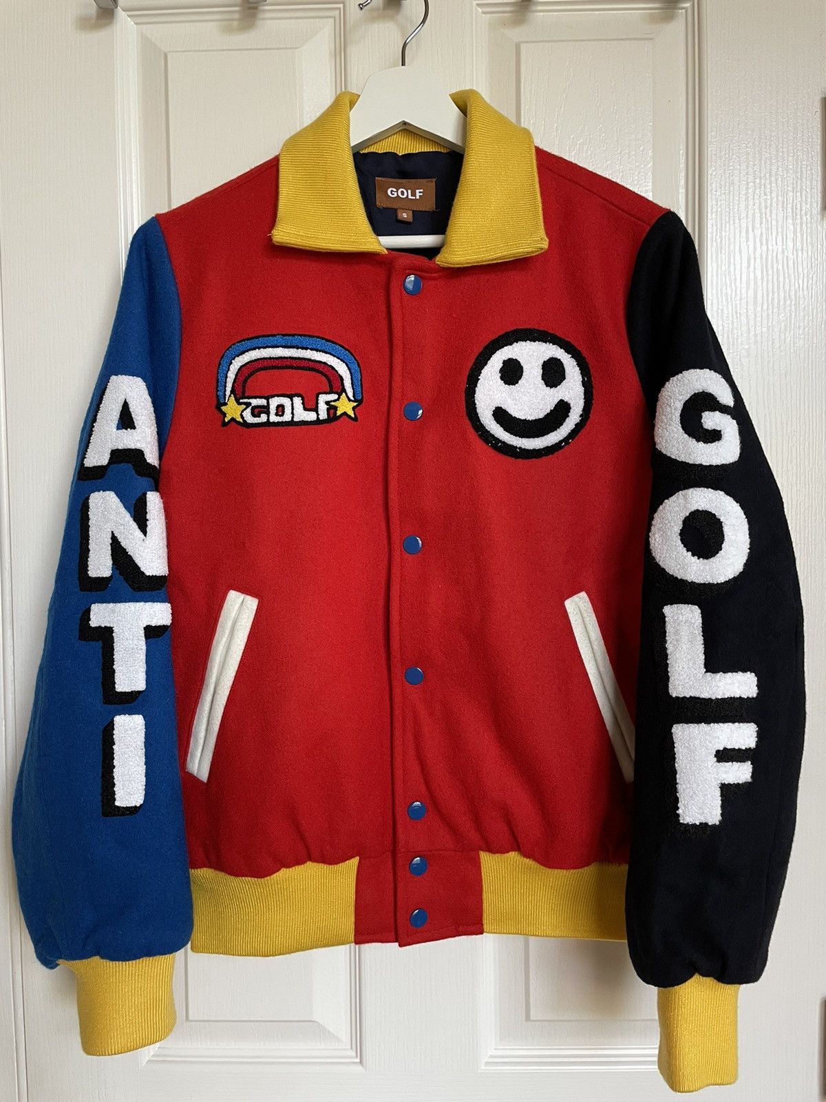 Golf Wang × Tyler The Creator Golf Wang Anti Golf Varsity Jacket ...