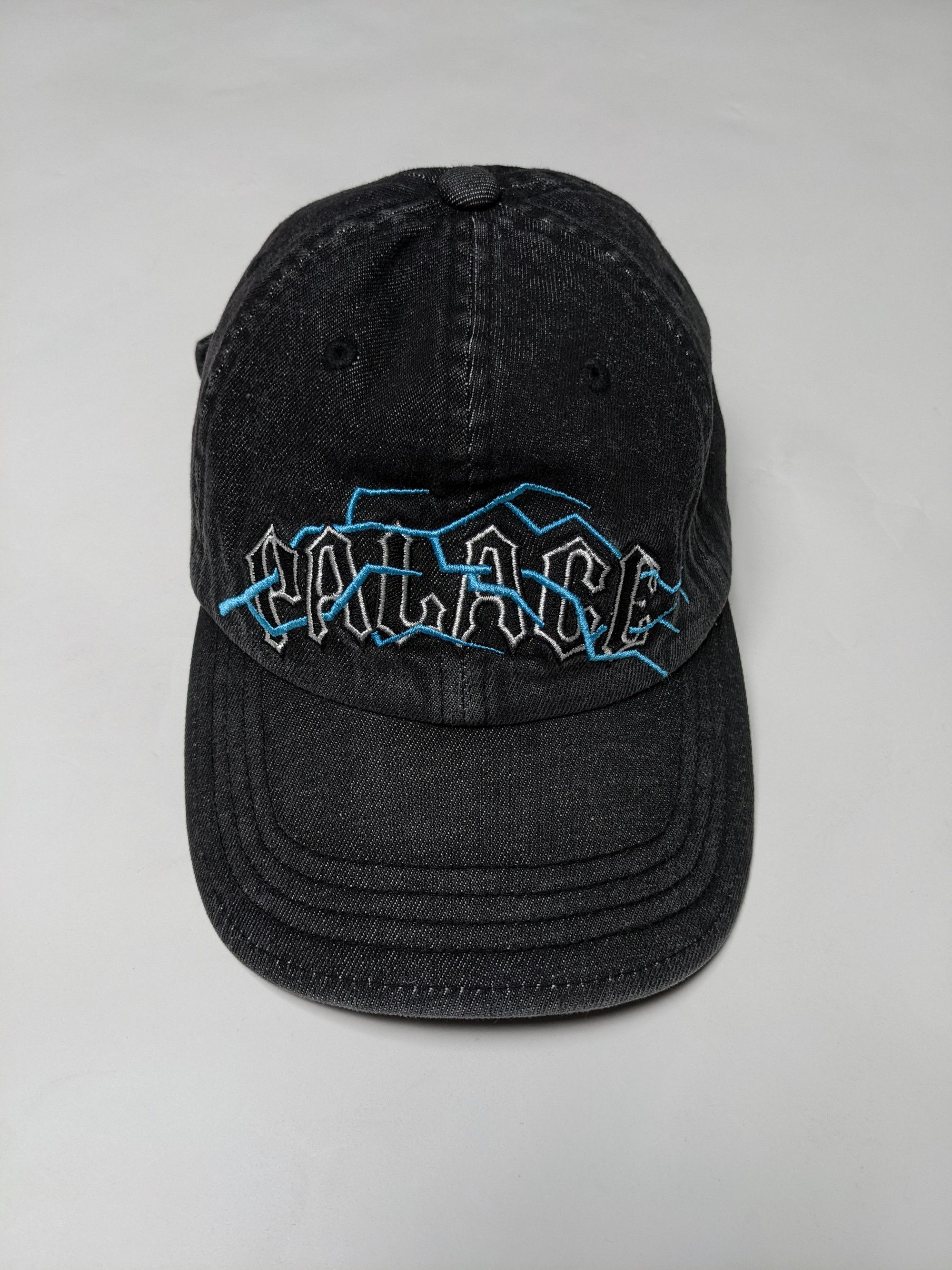 Palace Hesh Express Denim 6-Panel Hat Cap Black Stone-Washed | Grailed