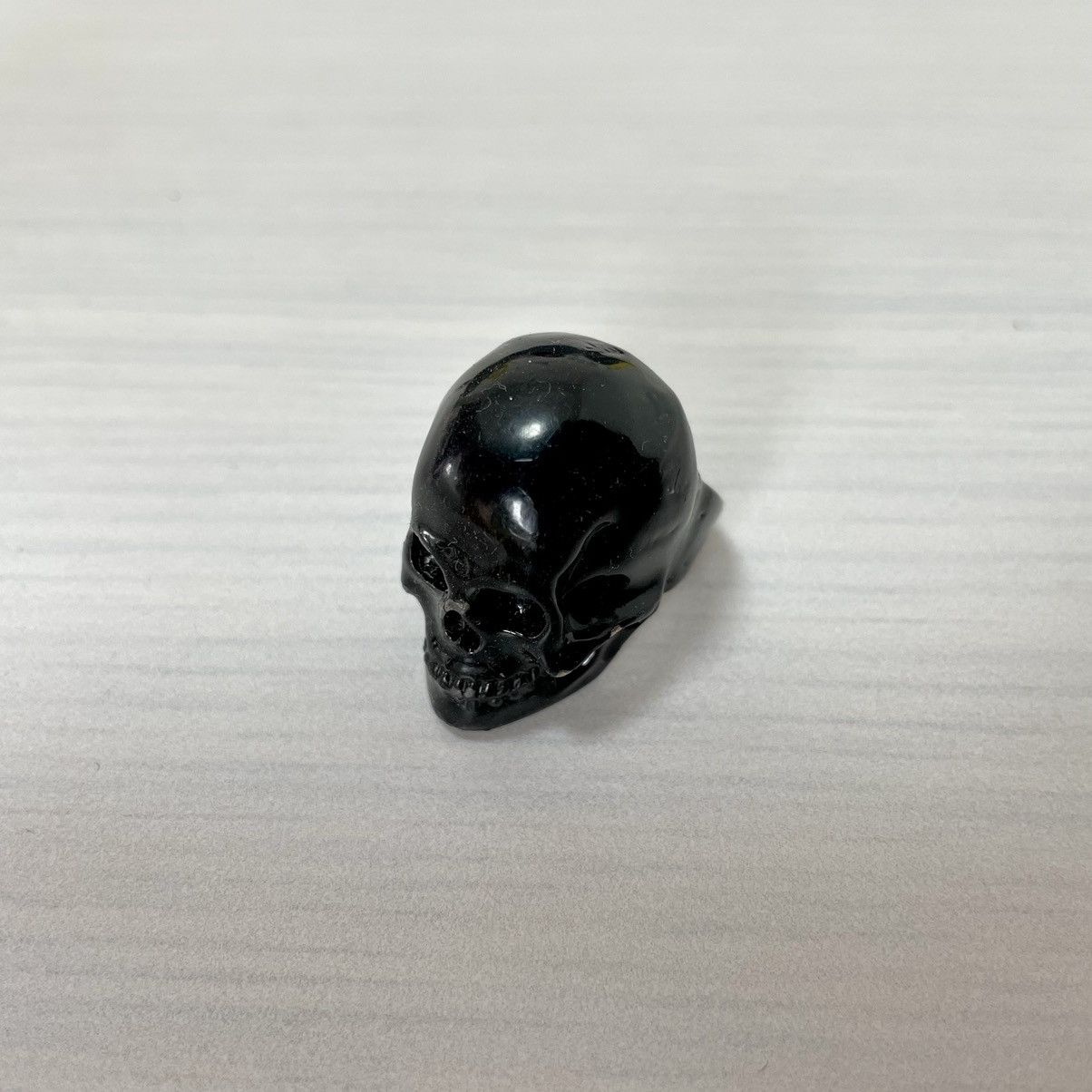 Raf Simons SS03 Consumed Black Skull Painted Ring | Grailed