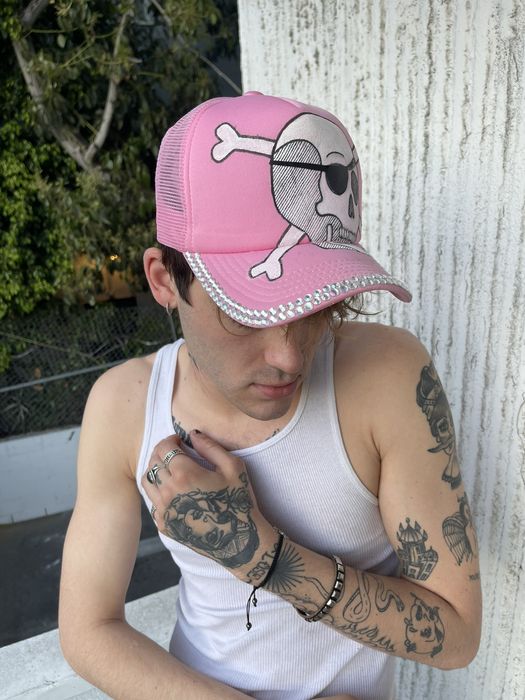 Custom Bedazzled Skull Trucker Hat | Grailed