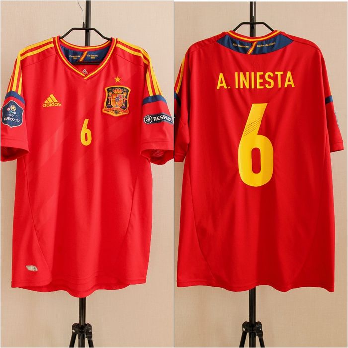 Adidas Adidas EURO 12 Spain Andrés Iniesta Soccer Football Jersey | Grailed