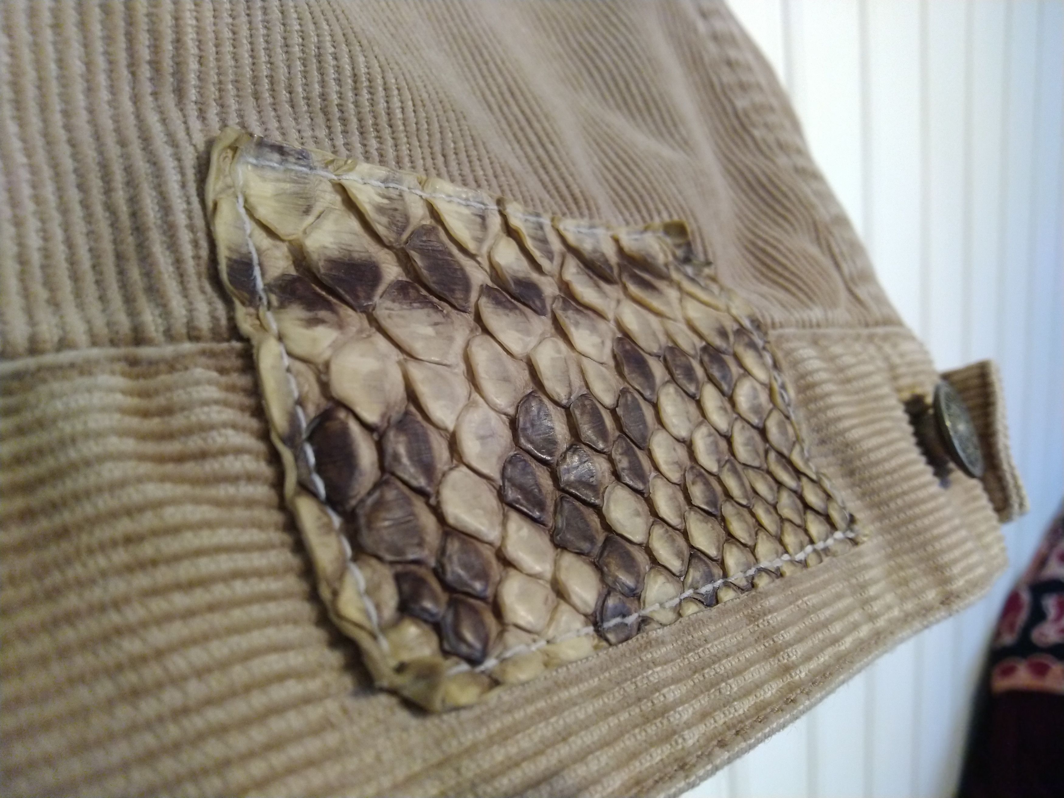 Visvim Real python leather-patch corduroy jacket | Grailed