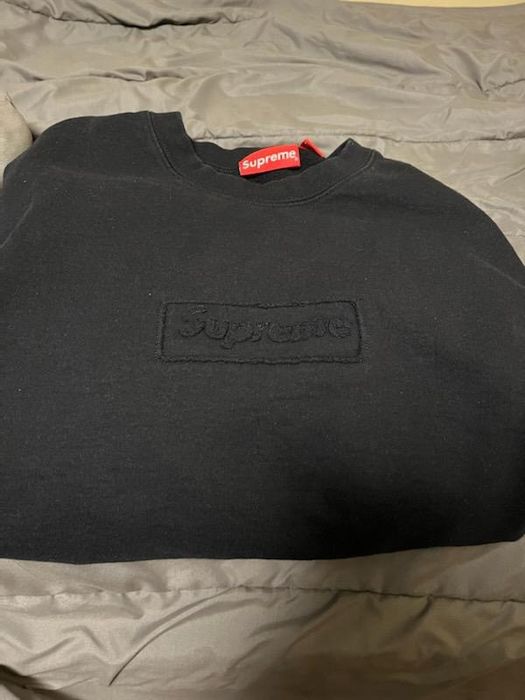 Supreme Supreme Cutout Box Logo Crewneck Black | Grailed