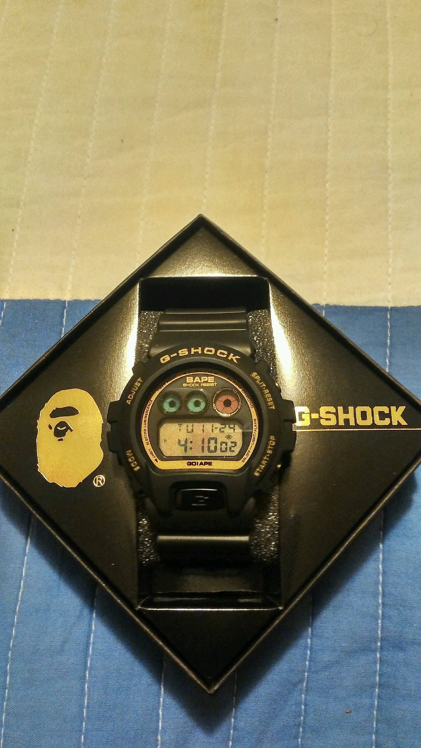 Bape × Casio G-SHOCK x bape dw6900 black/go | Grailed