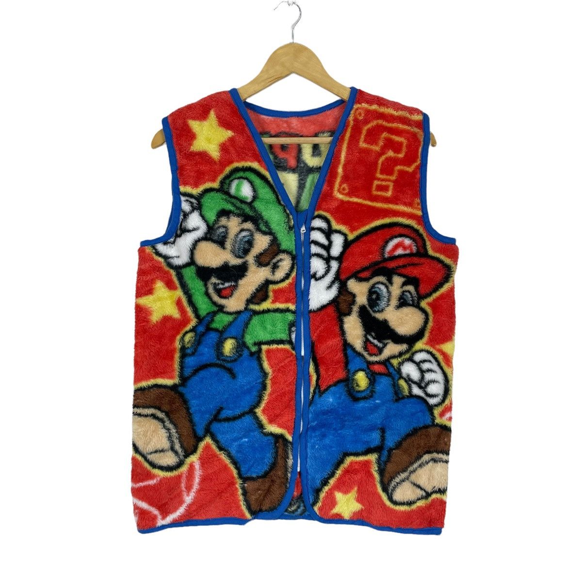 Nintendo ⚡️SUPER MARIO BROS FLEECE VEST | Grailed