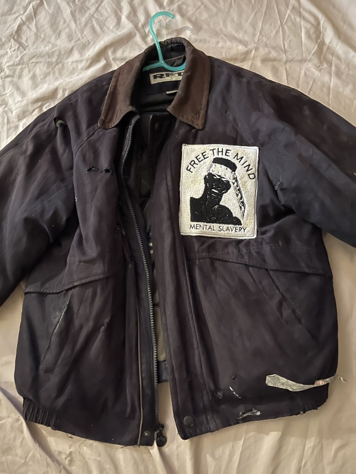 Custom “MENTAL SLAVERY” Jacket | Grailed