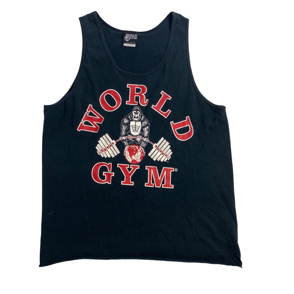 Vintage 90s Y2K World Gym Ape/gorilla Thrashed muscle Tank | Grailed
