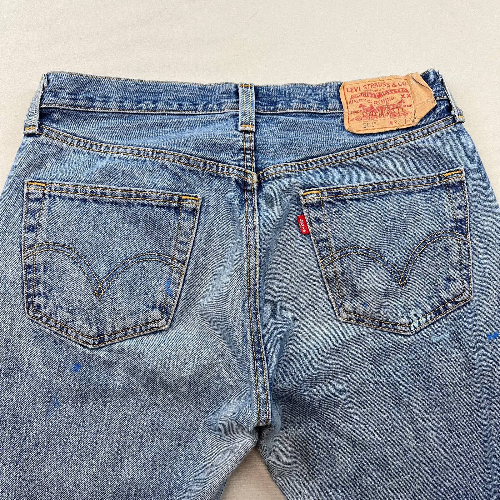 Levi's Levis 501 Original Fit Blue Denim Jeans Mens 33 Stone Wash | Grailed