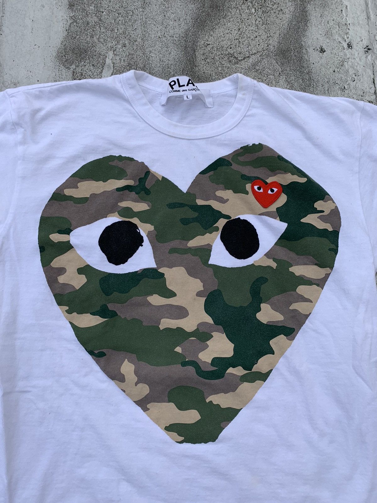 Comme des Garcons CDG PLAY camouflage heart | Grailed
