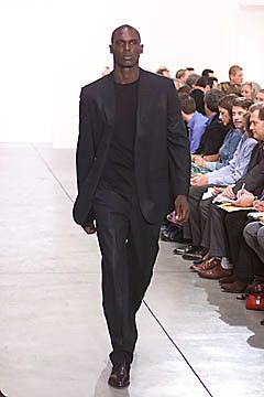 Helmut Lang 2001 ICONIC WAXED TROPICAL WOOL TROUSERS | Grailed