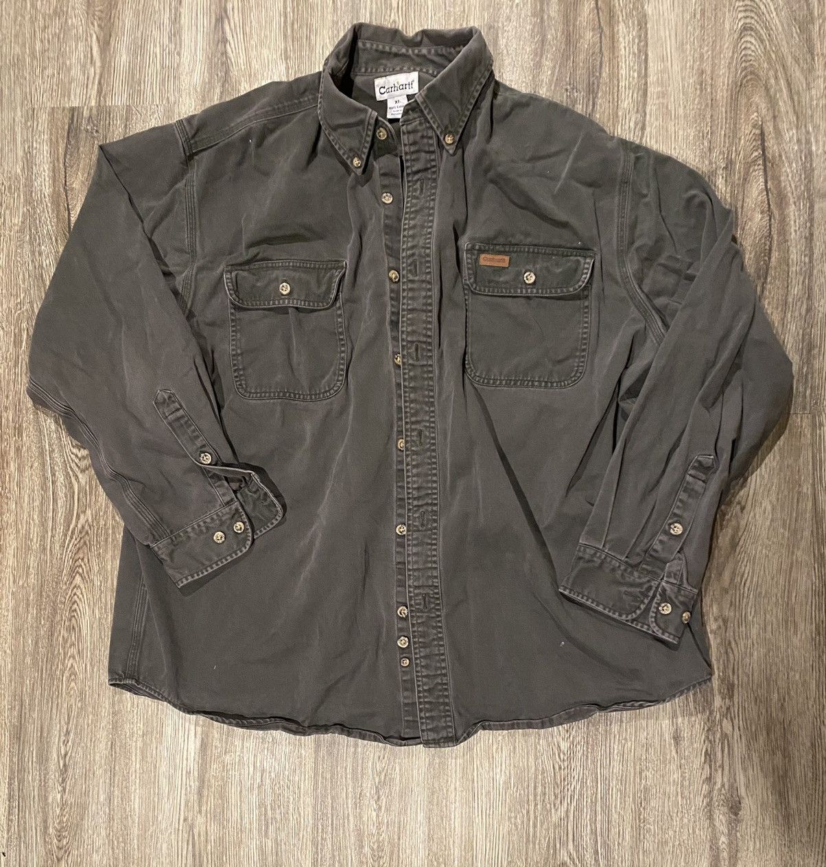 Carhartt × Vintage Vintage Carhartt Button Up Heavy Work Shirt ...