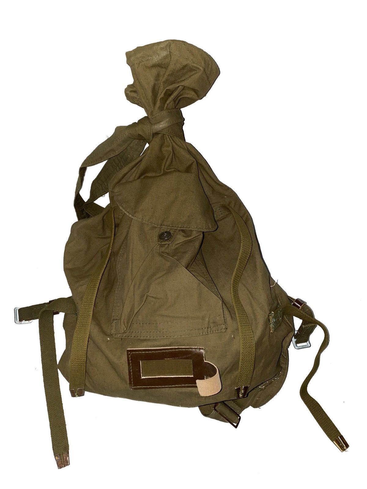 Vintage VINTAGE RUSSIAN ARMY MILITARY DUFFEL BAG KHAKI BACKPACK | Grailed