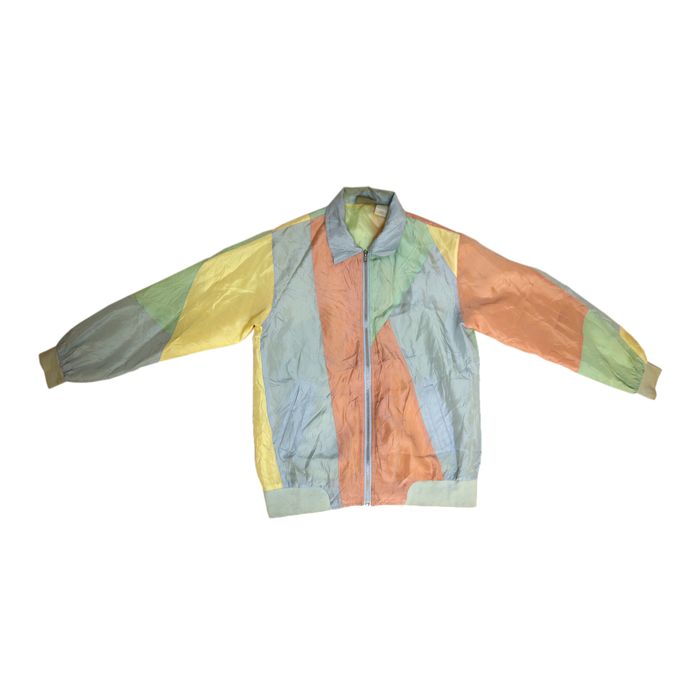 Vintage Multi-Colored Pastel Mock Windbreaker | Grailed