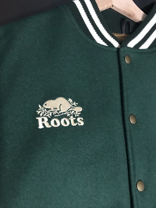Roots Vintage Roots Canada Leather Wool Varsity Letterman Jacket | Grailed