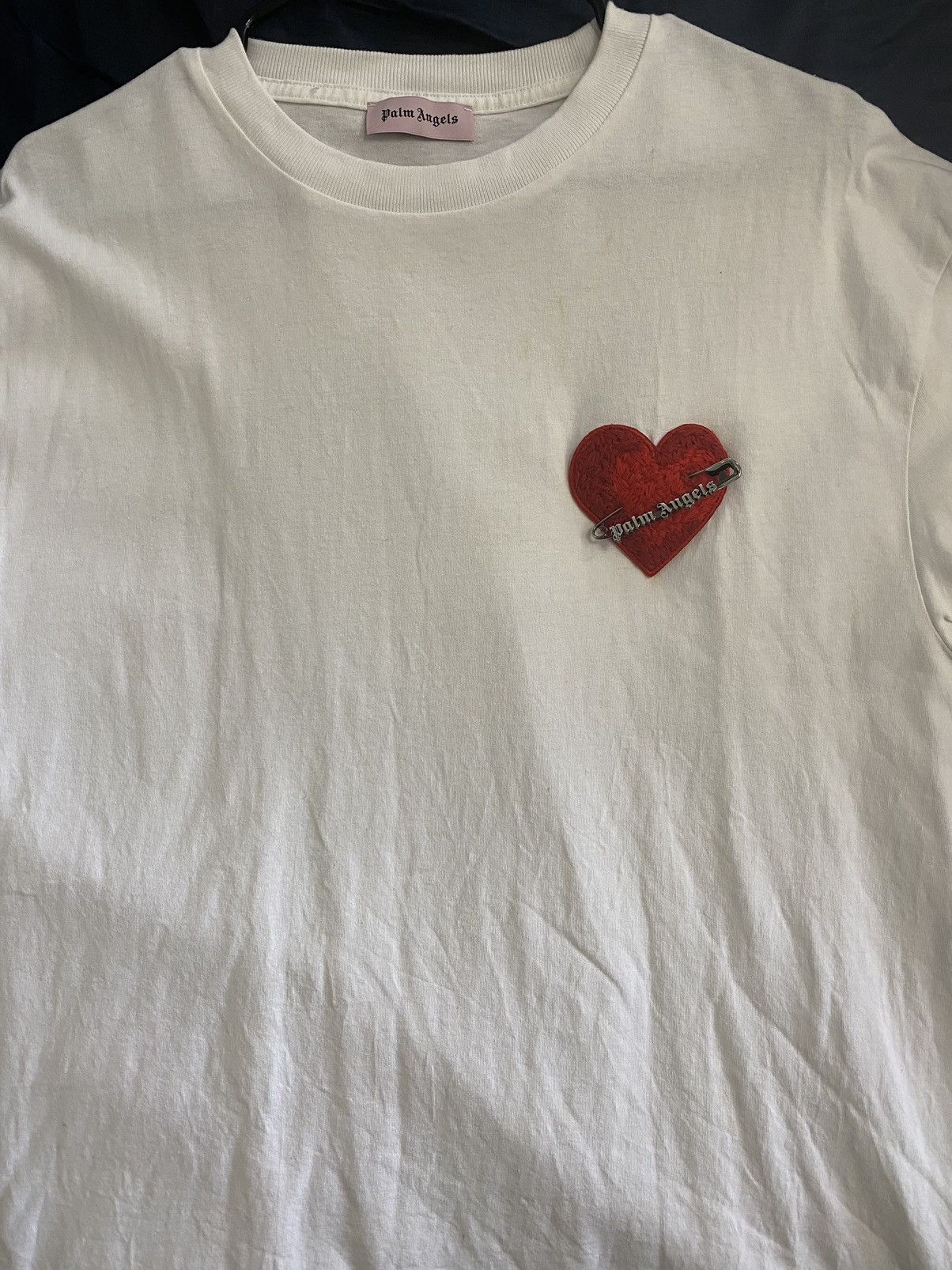 Palm Angels Palm angels heart patch t-shirt | Grailed