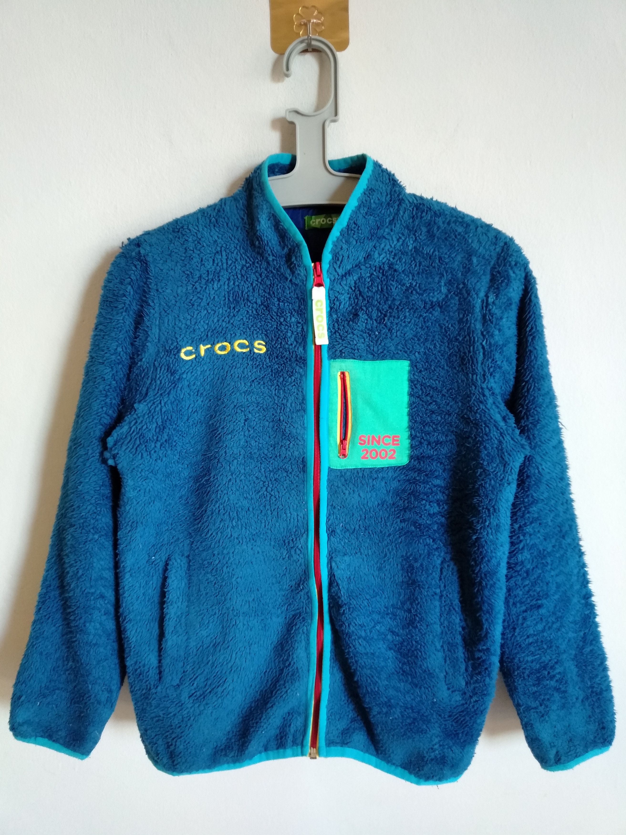 Crocs × Streetwear Crocs Fleece Sweather Distressed Since 2002 | Grailed