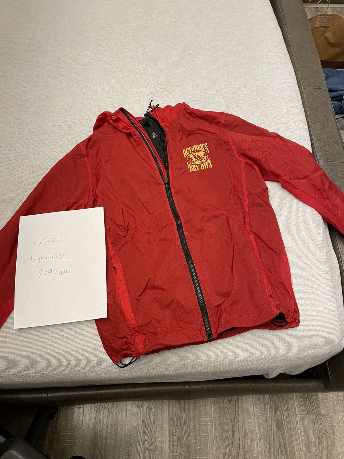 Drake × Octobers Very Own OvO Red bomber jacket pop up shop | Grailed