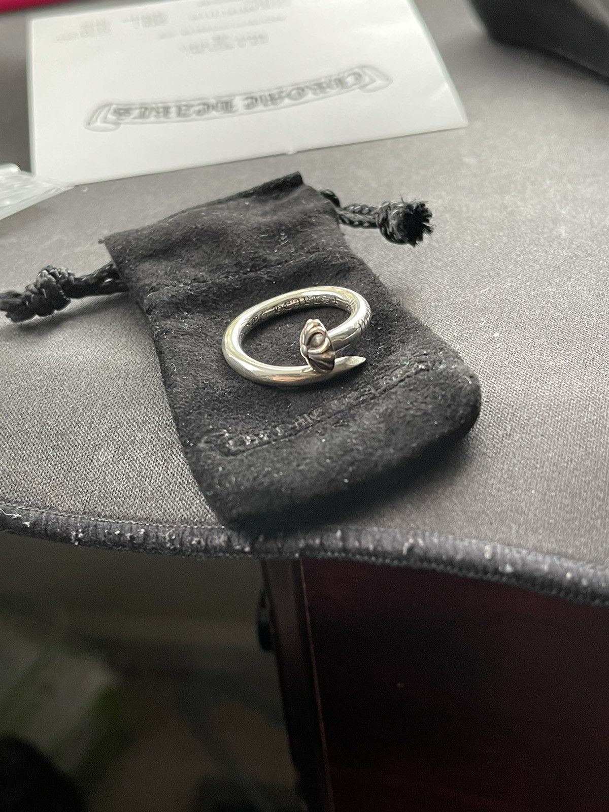 Chrome Hearts CH Nail Ring sz 7 Brand New 925 silver | Grailed