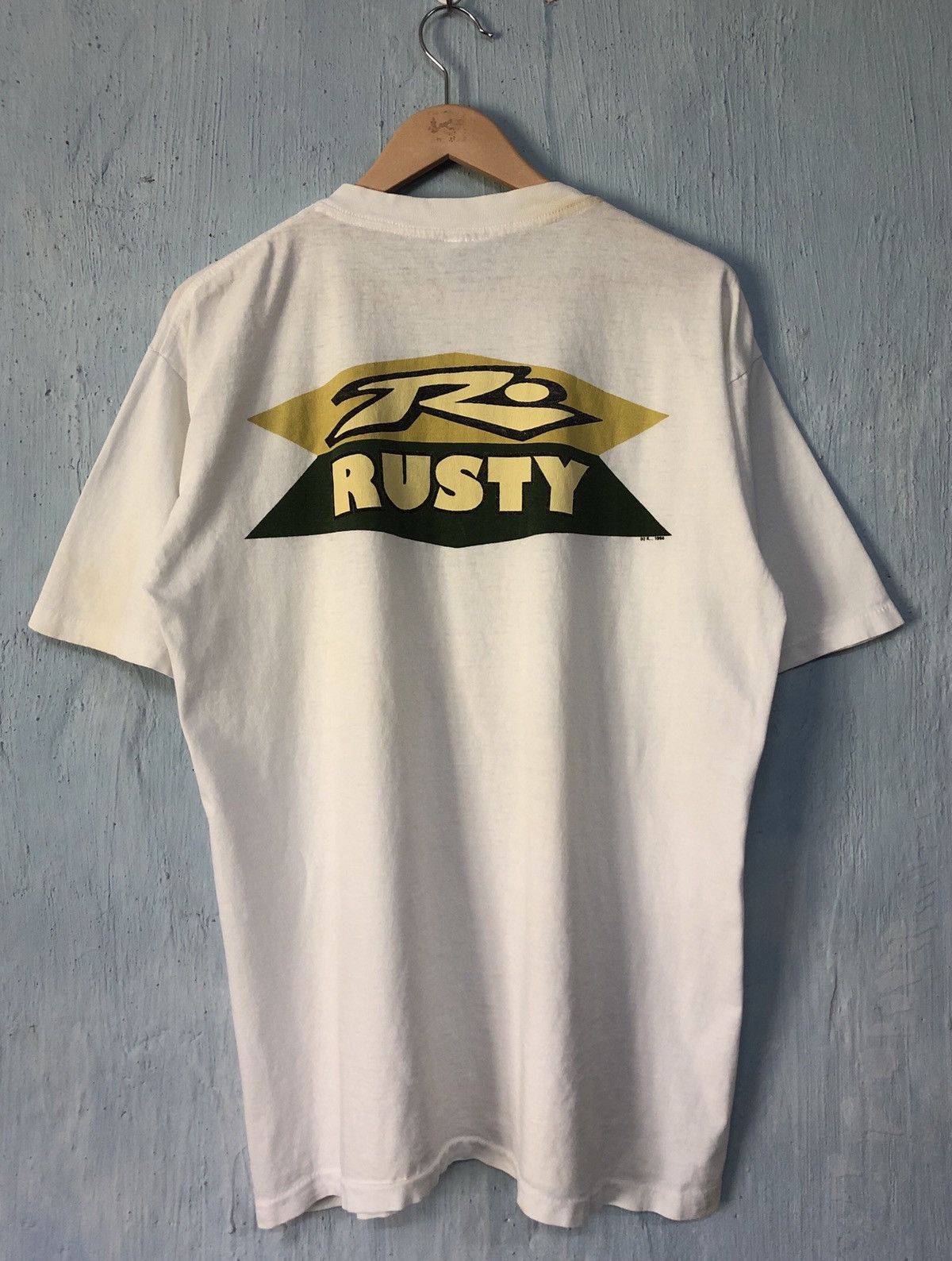 Hawaiian Shirt × Rusty × Vintage Rusty surfwear big logo vintage 90s ...