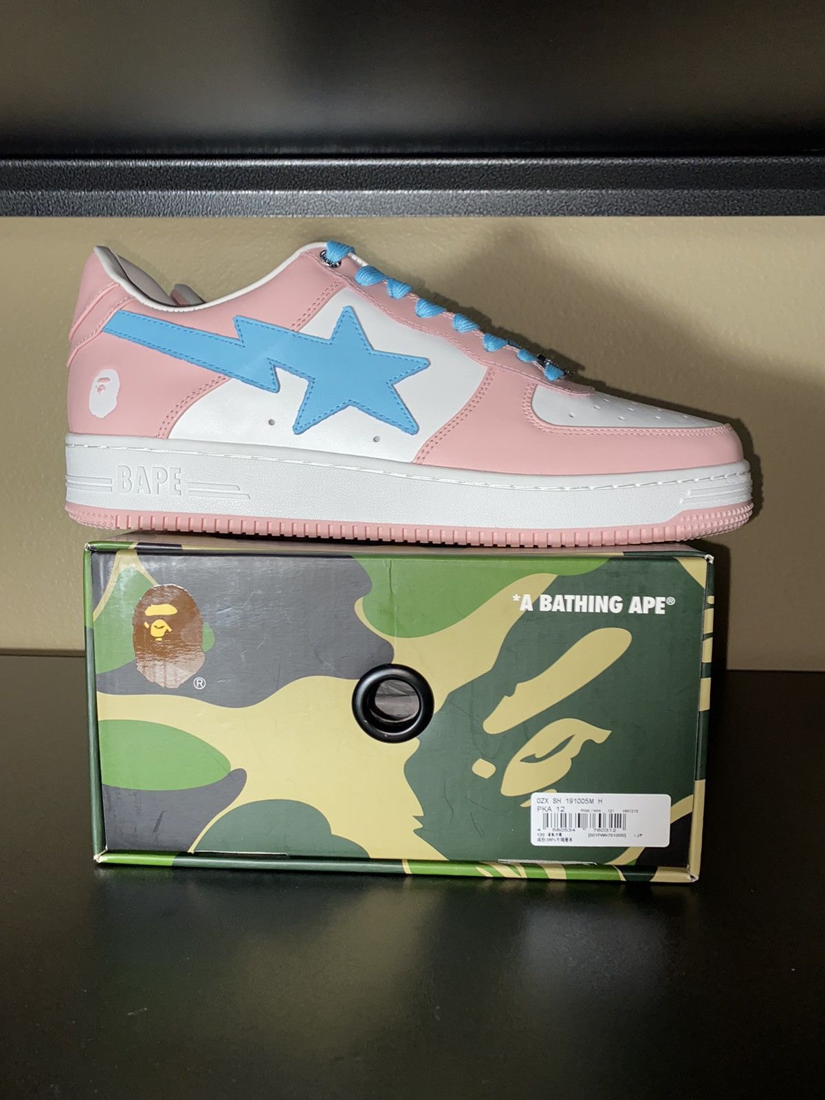 Bape A Bathing Ape pink x blue pastel BAPE Sta (NEW) size 12 | Grailed