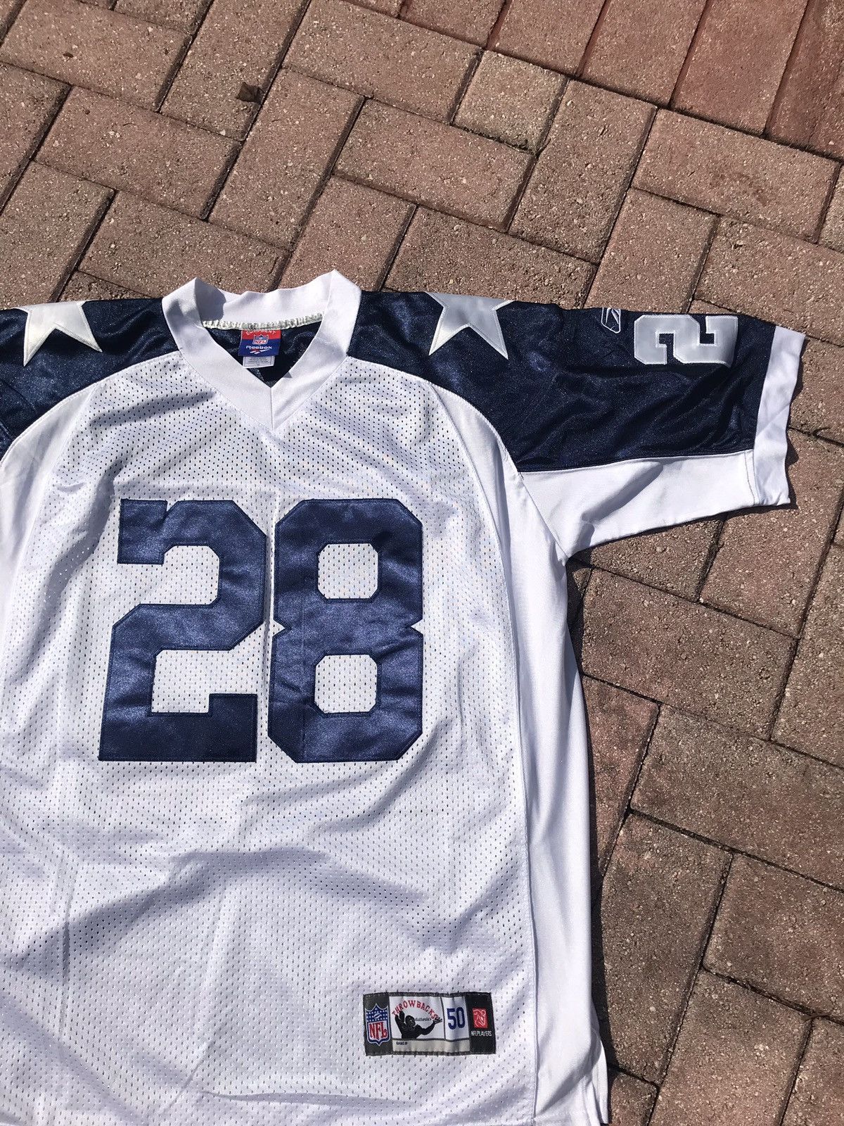 NFL × Reebok × Vintage Throwback Dallas Cowboys Jersey #28 Football ...