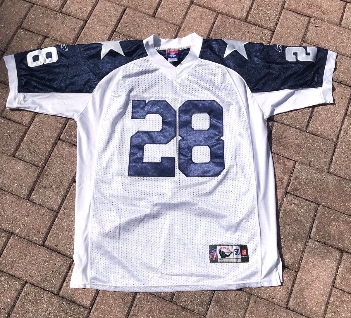 NFL × Reebok × Vintage Throwback Dallas Cowboys Jersey #28 Football Stitched 50 | Grailed