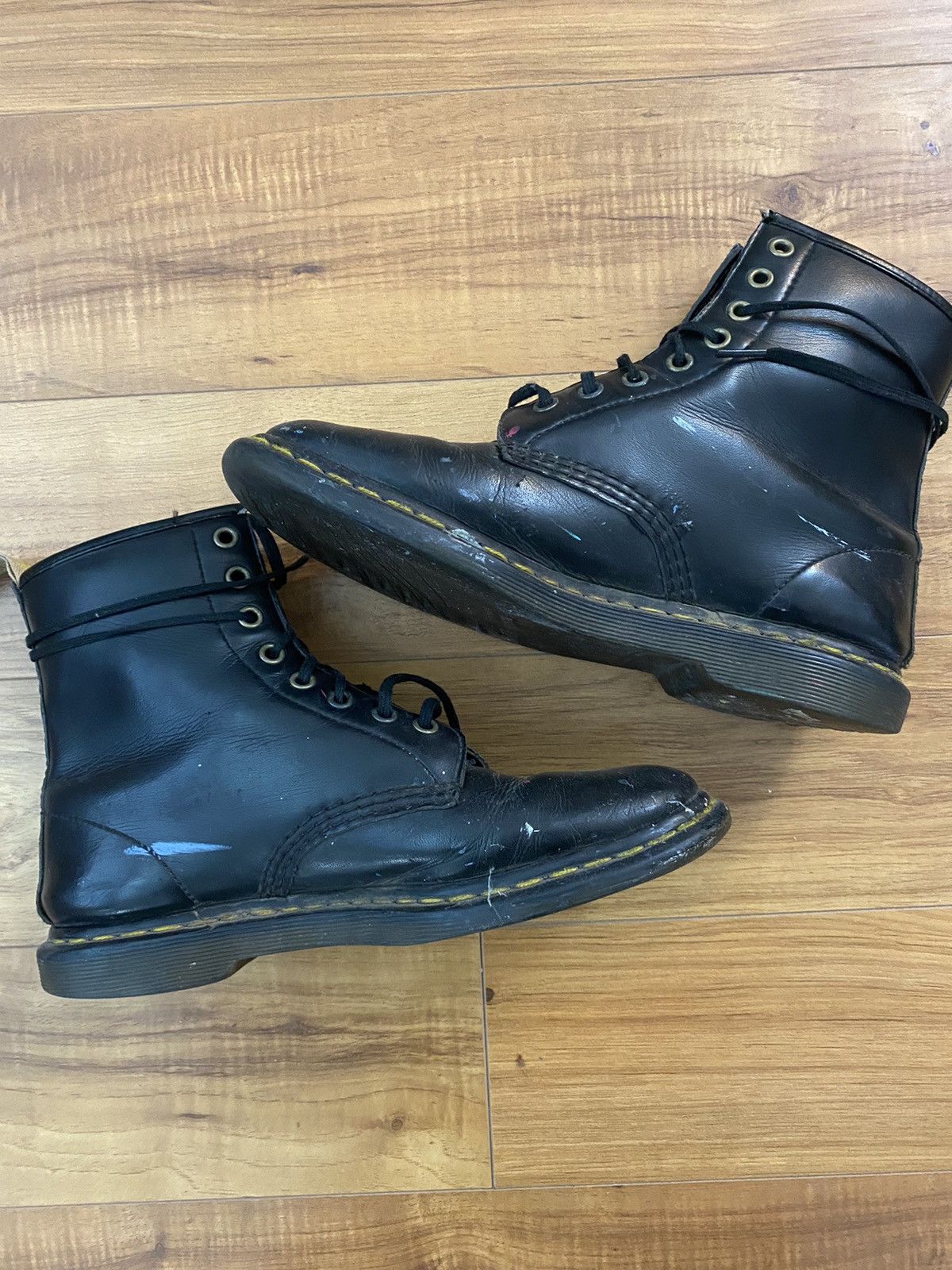 Vintage Paint splatter Doc Martens Combat boots | Grailed