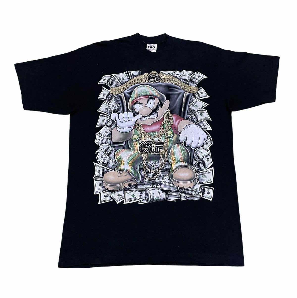 Nintendo × Vintage Vintage Super Mario Bling Fullprint Tshirt | Grailed