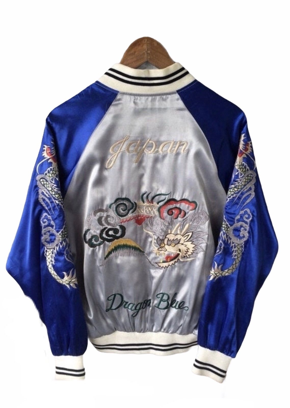 Sukajan Souvenir Jacket Sukajan Japan Yokosuka Dragon Blue Souvenirs ...