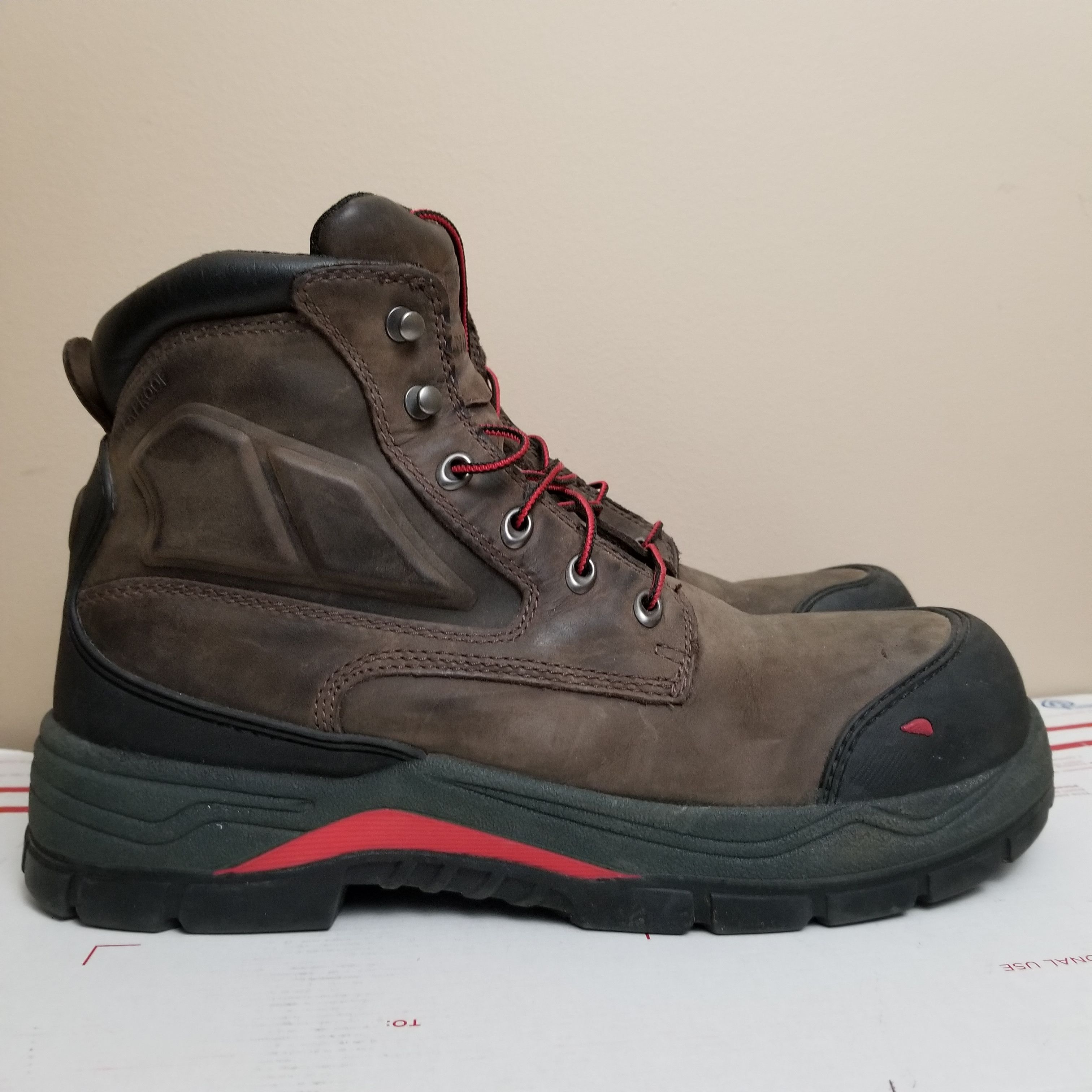 Red Wing Red Wing 3513 Safety King Toe Work Boots Brown Black Red | Grailed