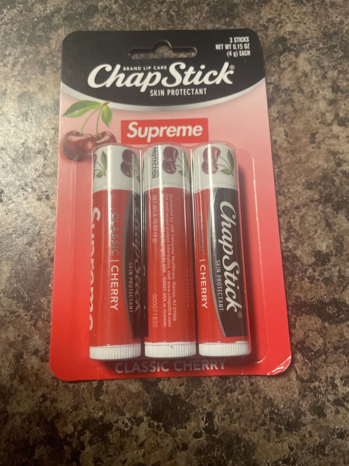Supreme Cherry Supreme chapstick 3 in pack | Grailed