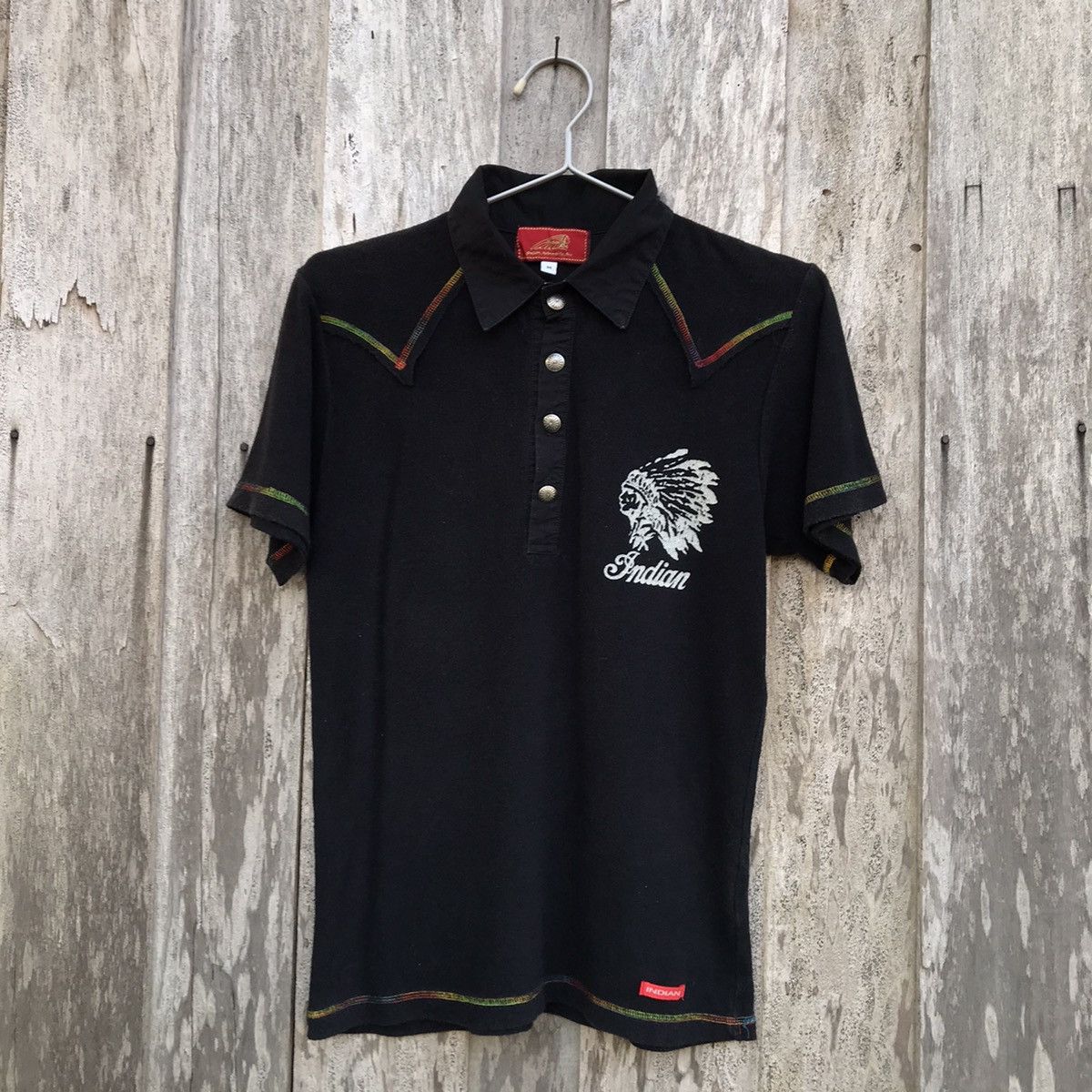 Indian Motercycles × Vintage Vintage Indian Motorcycle Polo Shirt Big ...