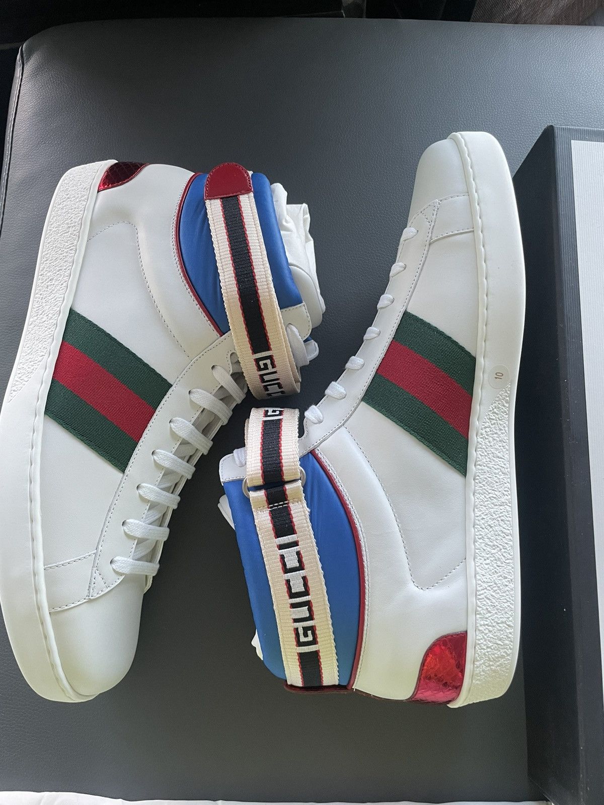Gucci BrandNEW Limited Runway ACE Leather Python High Top Sneakers ...
