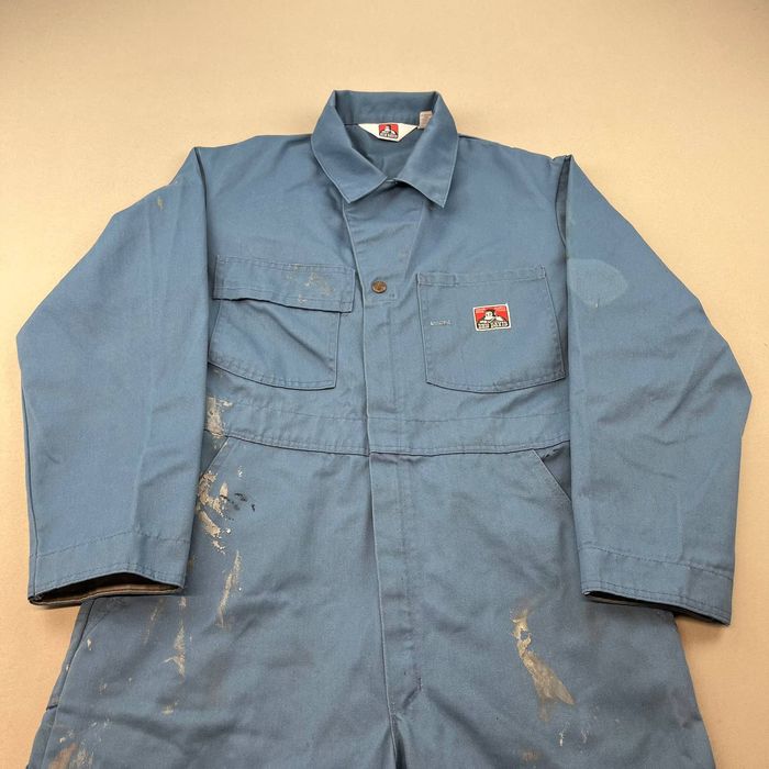 Vintage Vintage Ben Davis Coveralls Overalls Mens 38S Blue Workwear ...